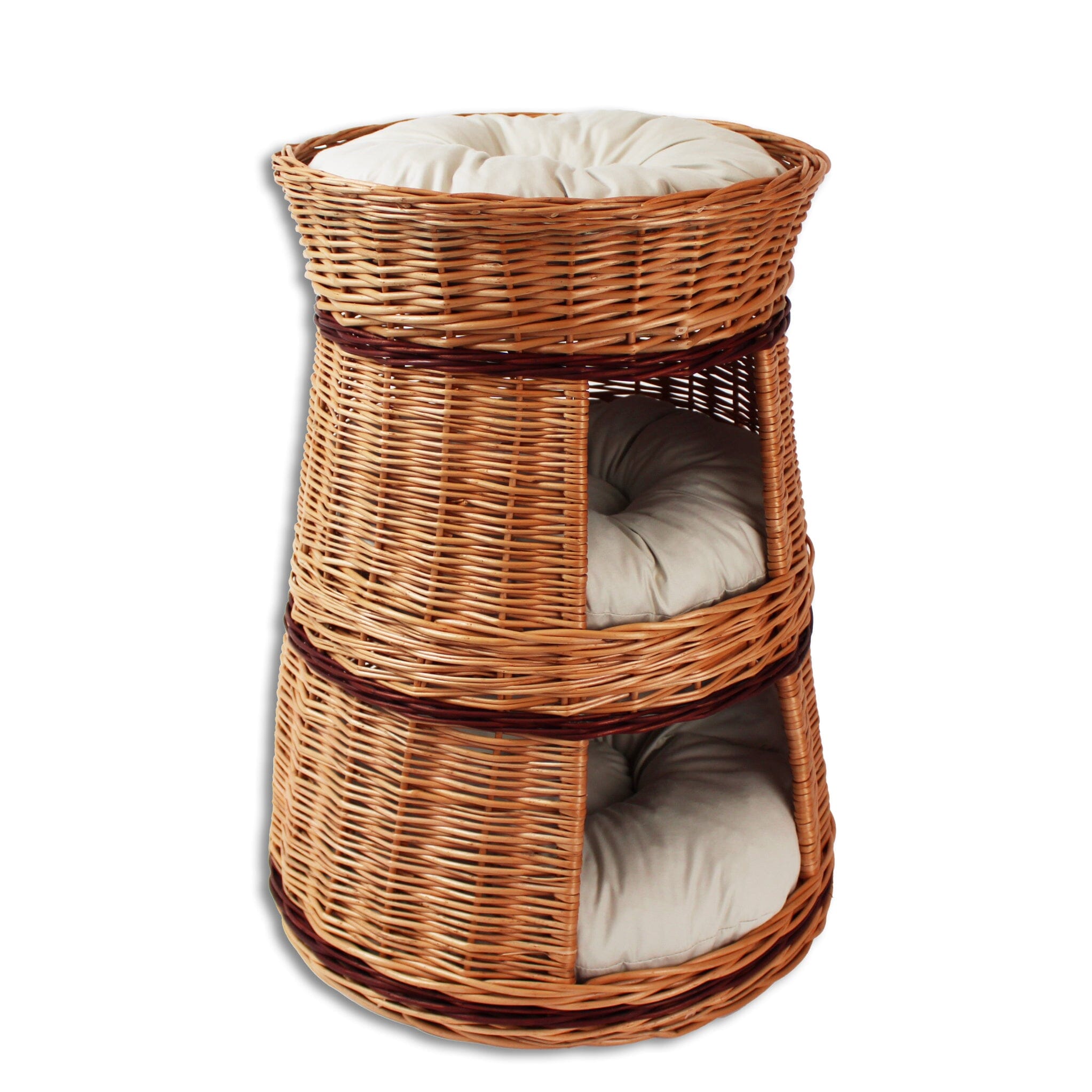 Wicker Three Tier Cat Bed House Large – Prestige Wicker