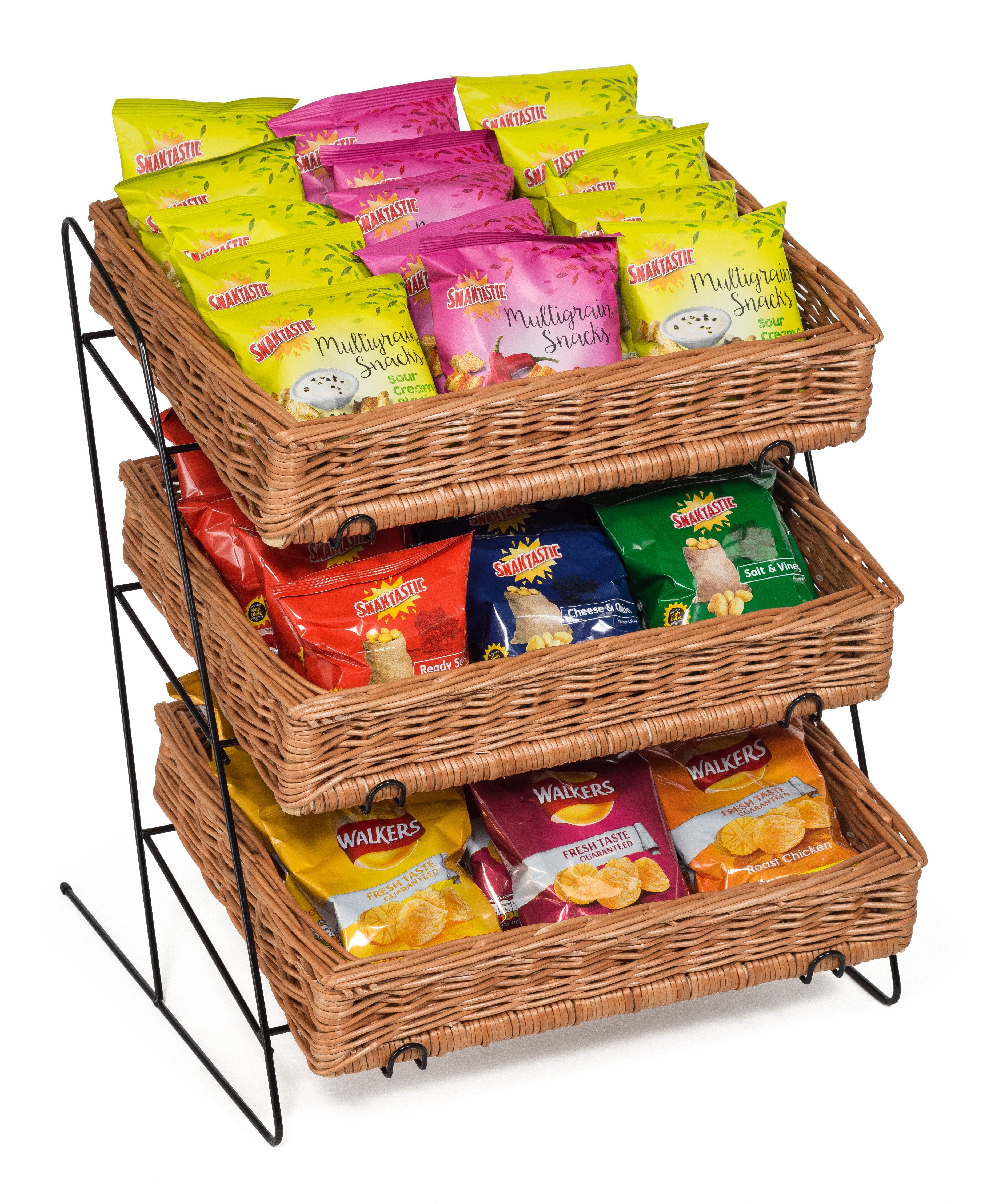 Counter Top Display Stand with Willow Baskets – Prestige Wicker