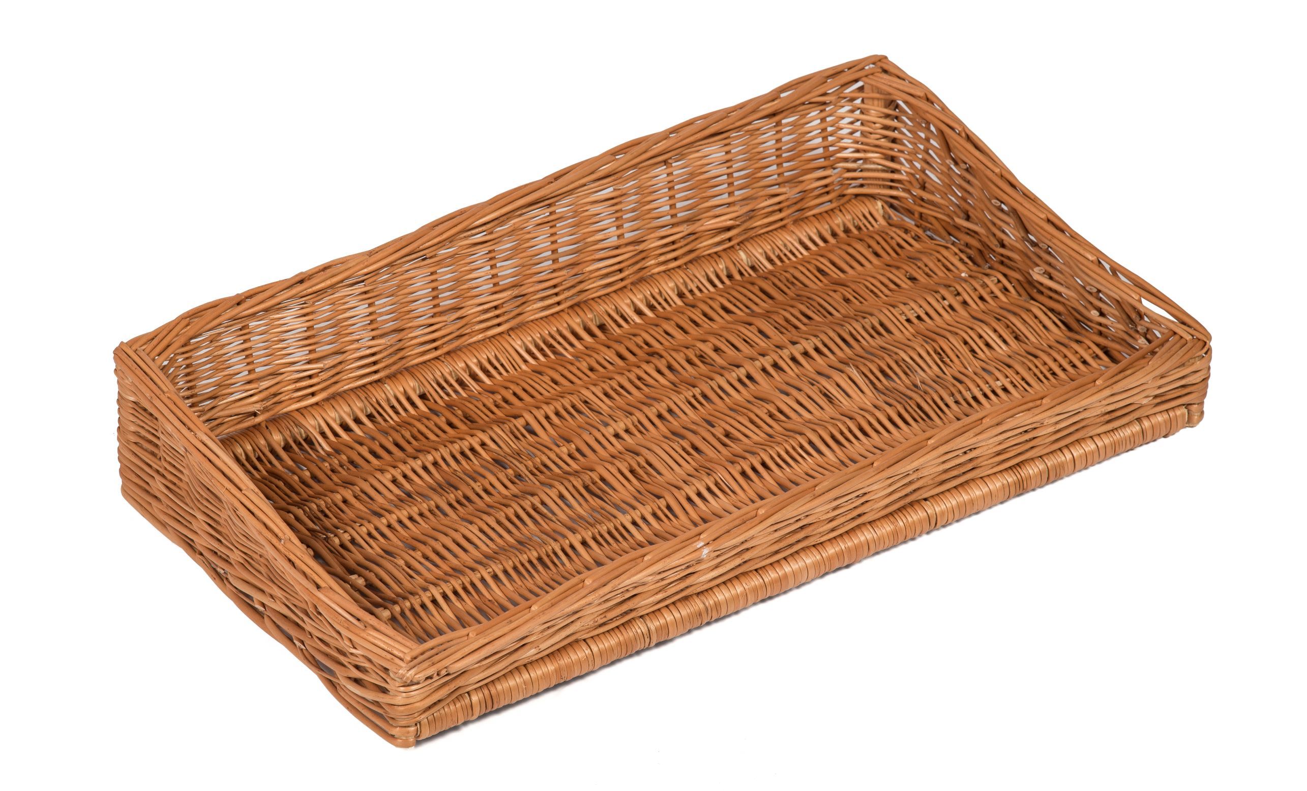 Sloping Wicker Display Basket Wide 60x32cm – Prestige Wicker