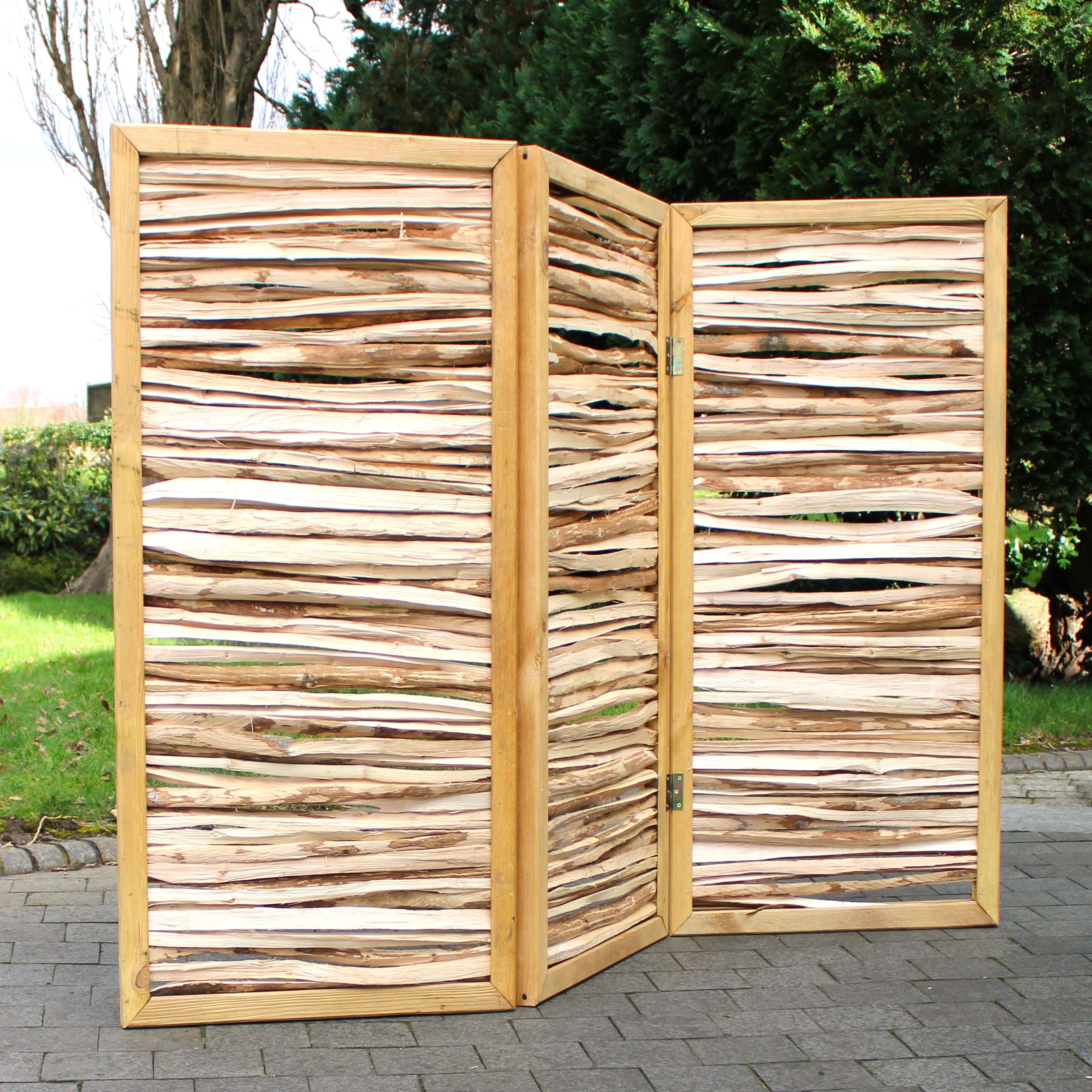 Split Hazel Wood Garden Privacy Screen divider – Prestige Wicker