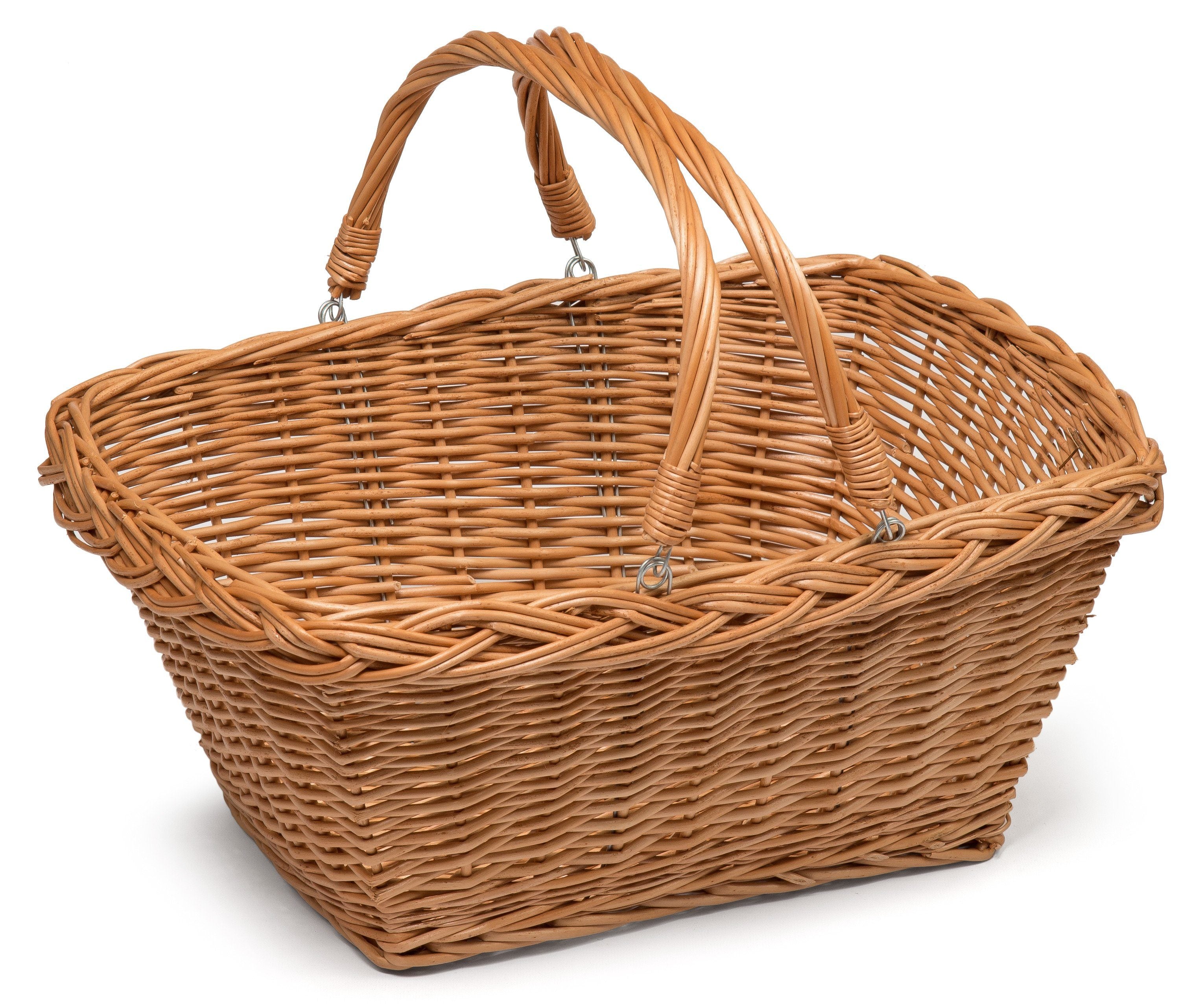 Wicker Shopping Basket With Handles – Prestige Wicker