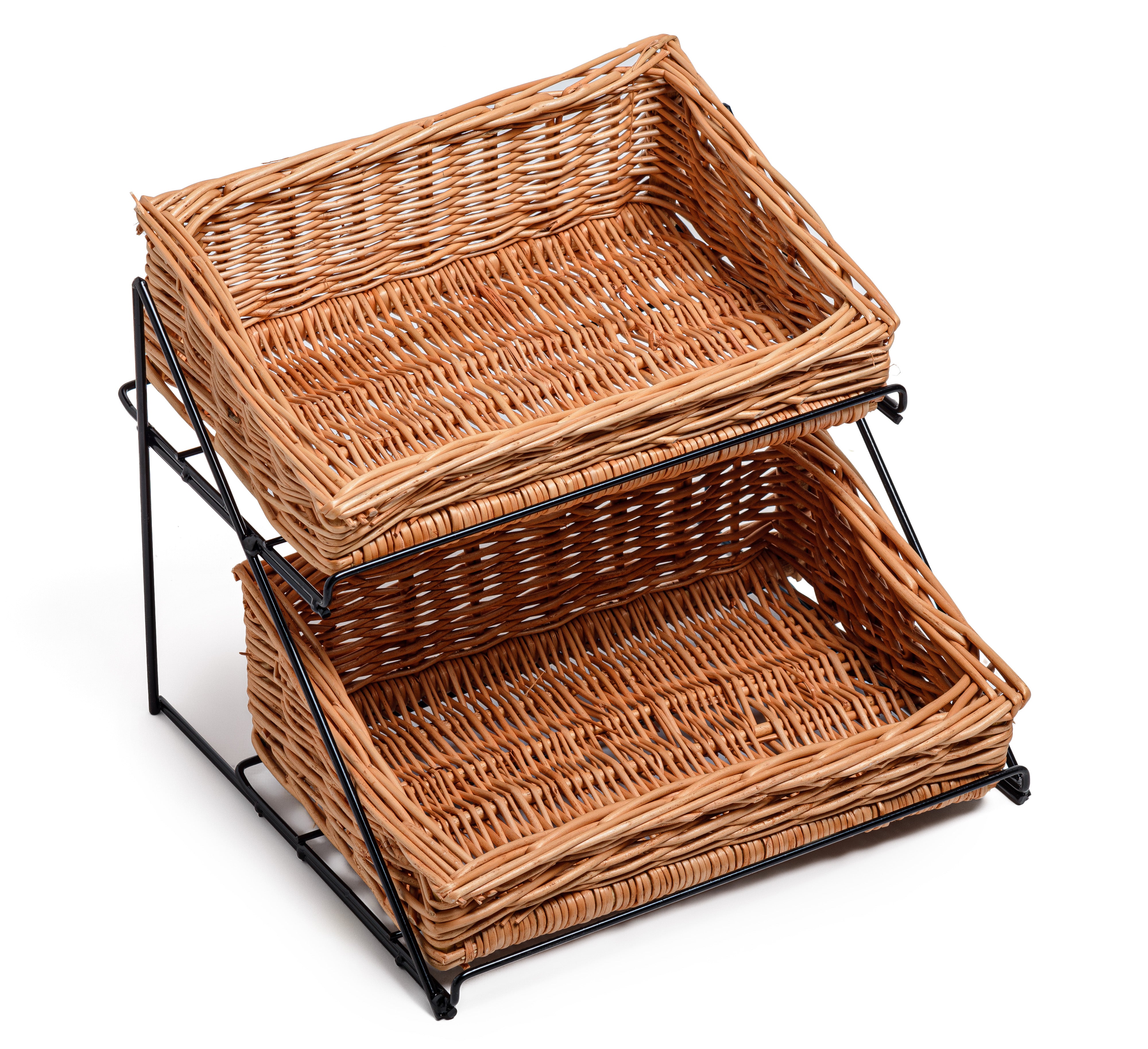 Wicker Two Tier Countertop Display Stand – Prestige Wicker
