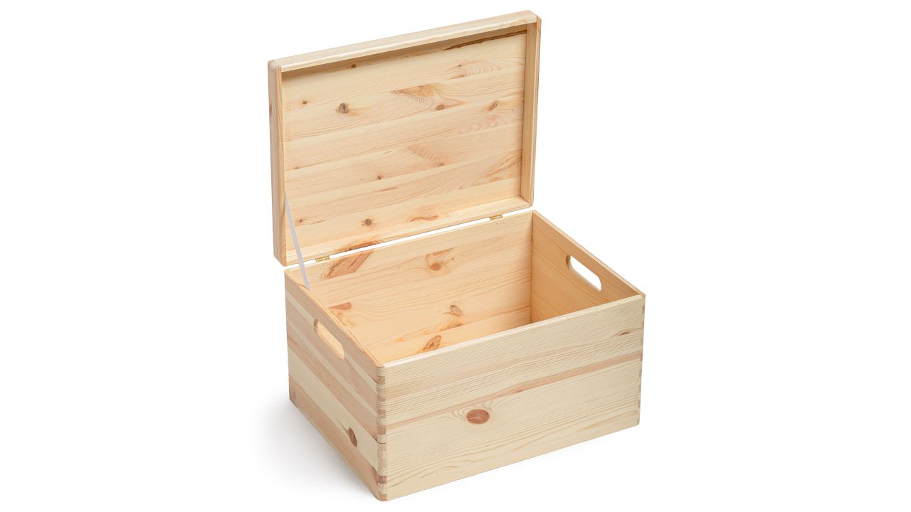 Wooden Storage Box with Lid - Safe Place – Prestige Wicker