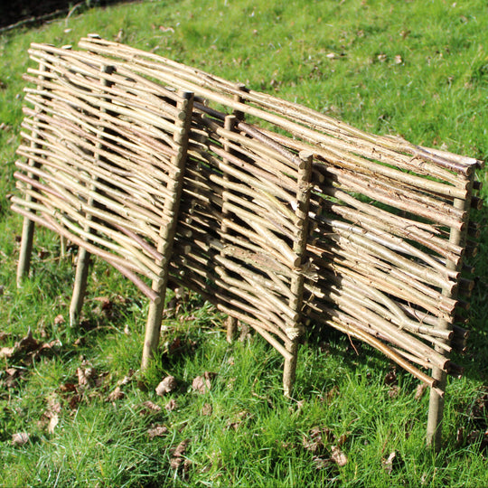 Woven Border Edging Fence 40cm Height | Prestige Wicker